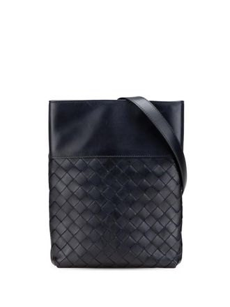 Bottega Veneta sac à bandoulière Nappa Intrecciato (2012-2025) - Noir