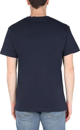 Raf Simons Crew Neck Cotton T-Shirt - Blue
