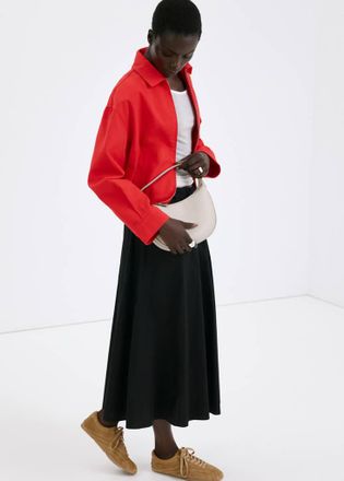 Mango Sac &agrave; main ovale blanc cass&eacute; - Femme - Taille unique - MANGO