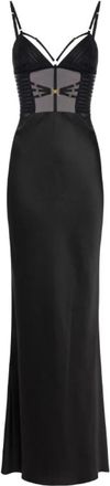 Elisabetta Franchi Femme, Robes, Noir, Taille: 42 FR Corset-panel Maxi Dress