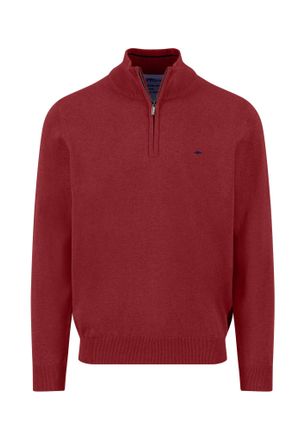 Fynch-Hatton Troyer aus Baumwolle mit Rei&szlig;verschluss und Stehkragen Garnet red/XXL