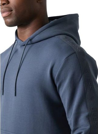 Guess Sweat &agrave; capuche &agrave; bande logotyp&eacute;e en coton m&eacute;lang&eacute;