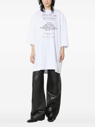 Fiorucci t-shirt à imprimé texte - Blanc