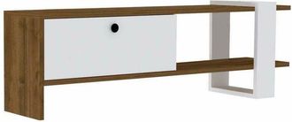 Toilinux Meuble TV effet noyer Gaye