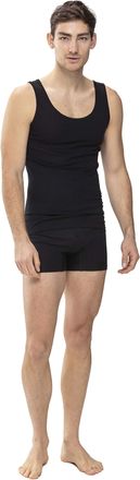 Mey Basics Serie Casual Cotton Herren Shirts 1/1 Arm 49100, Schwarz, 8