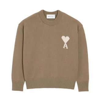 Ami Ami De Coeur Pullover - - Knitwear - unisex - Beige - XL