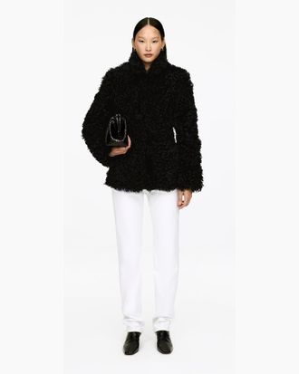 Arket Shearling-Jacke -Schwarz