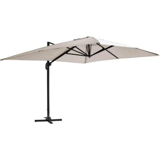 Oviala Parasol d&eacute;port&eacute; 3x4m en aluminium &eacute;cru