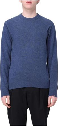 Paul & Shark Homme, Pulls, Bleu, Taille: S Pull Ras du Cou en Laine Mérinos