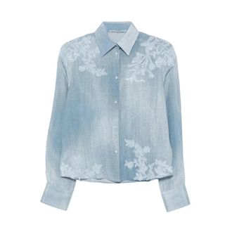 Ermanno Scervino Hemd mit Stickerei - - Blouses & Shirts - Damen - Blau - M