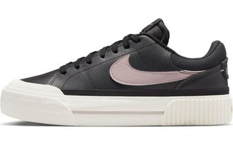 Nike Nike Court Damen Legacy Lift Schuhe Sneaker, Black/SAIL-White-Team ORANGE, 36.5 EU