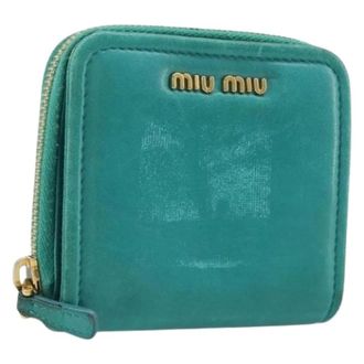 Miu Miu Portefeuille Pre-owned - Femme - Pre-owned - Vert - Taille: ONE Size