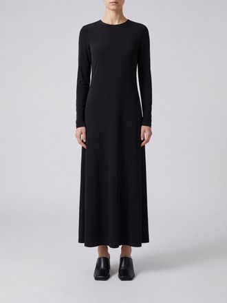 Toteme Tunique midi en viscose stretch &agrave; manches longues et col rond