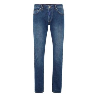 Philipp Plein Slim Fit Stone Washed Jeans - - Jeans - Herren - Blau - W33