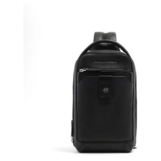 Piquadro Sac bandouli&egrave;re en cuir avec protection Rfid pour iPad mini - Homme - Sacs - Noir - Taille: ONE Size