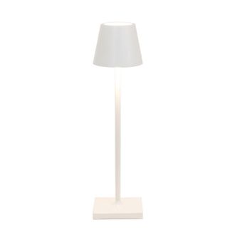 Zafferano Poldina Micro Lampe, Kabellose, Wiederaufladbare Tischlampe mit Touch Control, Geeignet für Wohnzimmer und Außenbereich, Dimmer, 2200-3000 K, Höhe 27,