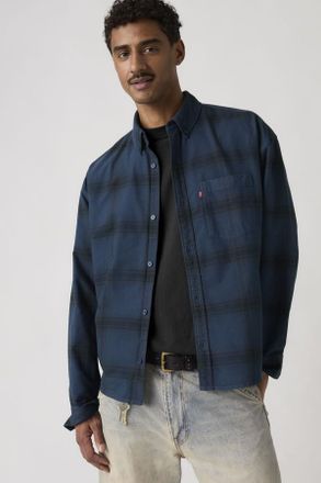 Levi's Chemise Boxy Zandt - Homme - Bleu / Zodiac Blue Garment Dye - XL