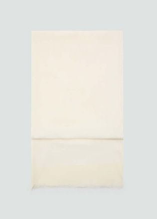 Mango Foulard bords effiloch&eacute;s &eacute;cru - Femme - Taille unique - MANGO