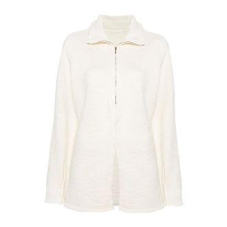 Maison Margiela Femme, Pulls, Beige, Taille: 38 FR Cardigan Col Montant