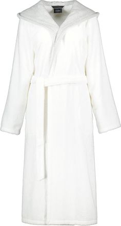 CawÖ Home Bademäntel Damen Kapuze Classic 4345 weiß-silber - 607 XS