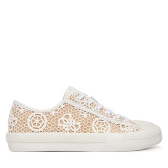 Guess Sneakers aus Stoff Guess FLJCR2 FAP12 Wei&szlig;