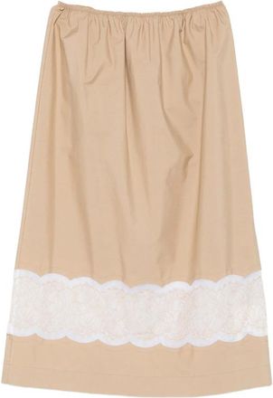 Carven Lace-trim Midi Skirt
