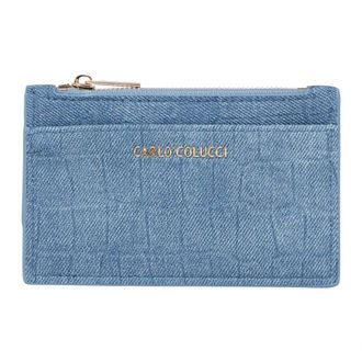 Carlo Colucci Kartenetui mit Krokooptik di Bari - - Accessories - unisex - Blau - ONE SIZE