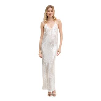 Forte_Forte Liquid Sequins Slip Dress - - Dresses - Damen - Beige - L