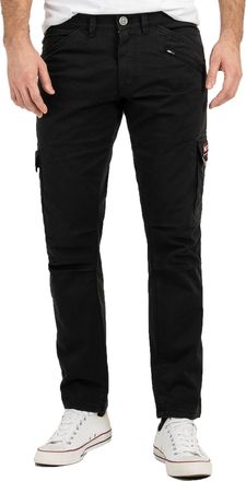 Rock Creek Herren Hose Stretch Cargo Basic Sommer Hose Regular Fit Lange Hose Stoff Hose Sommerhose M&auml;nnerhose H-398 Schwarz W34 L30