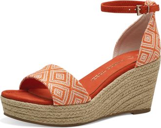Marco Tozzi Damen Sandalen mit Keilabsatz Sommer mit Plateau, Orange (Terracotta Com), 39 EU