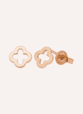 Leaf Ohrstecker Clover Aus 14 Karat Rosegold rosegold
