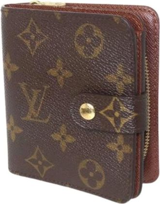Louis Vuitton unisex, Pre-owned, Brun, Taille: ONE Size Portefeuille Monogram (bi-fold) doccasion