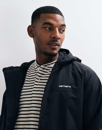 Carhartt Work in Progress veste zipp&eacute;e Sail doubl&eacute;e polaire noire