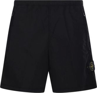 Stone Island Homme, Shorts, Noir, Taille: W30 Bermuda Ample &agrave; Jambe Large