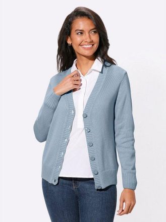 Witt Strickjacke Strickjacke Langarm Materialmix