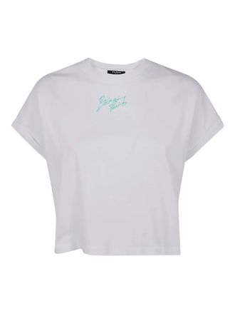 Balmain Short Sleeves Balmain Paris Cropped T-Shirt