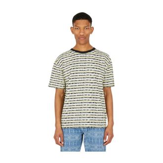 Rassvet Logo gestreiftes T-Shirt - - Tops - Herren - Beige - S