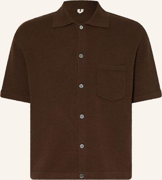Arket Arket Strickhemd Smog Comfort Fit braun