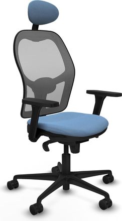 Piqueras y Crespo Chorquera Computerstuhl mit 3D-Armen, h&ouml;henverstellbarer Lendenwirbelst&uuml;tze und festem Kopfteil, ausgestattet mit 5 Positionen und injiziertem Schaums