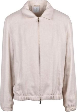 Eleventy Homme, Vestes, Beige, Taille: S Giubbotto in cotone