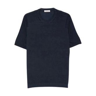 KANGRA Girocollo M/Manica Tinto Vintage - - Knitwear - Herren - Blau - XL