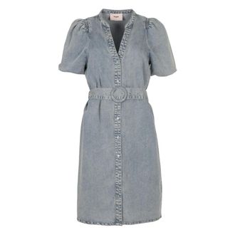 Freebird by Steven Femme, Robes, Bleu, Taille: 38 FR Blauw Dael Dress
