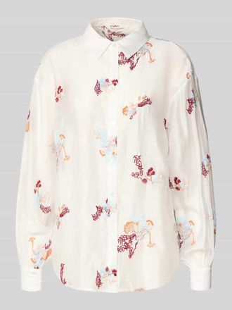 Moss Copenhagen Regular Fit Bluse mit Stitchings Modell Sabine