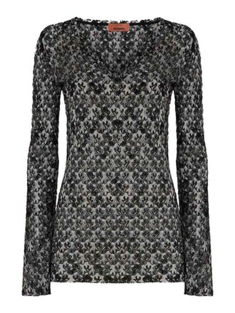 Missoni Pull Col Rond - Marron