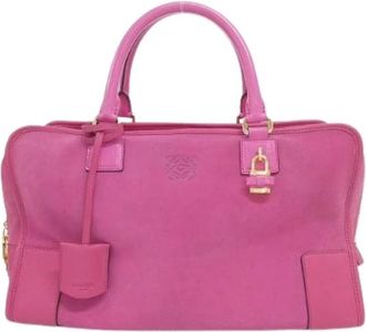 Loewe Sac &agrave; main en cuir Amazona Pre-owned - Femme - Pre-owned - Rose - Taille: ONE Size