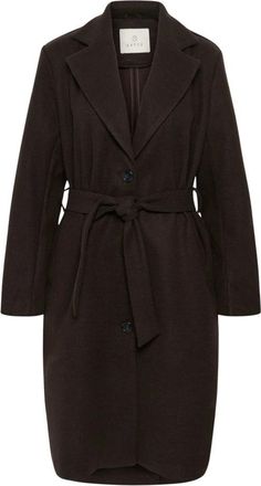 Kaffe G&uuml;rtelmantel - - Coats - Damen - Braun - 2XL