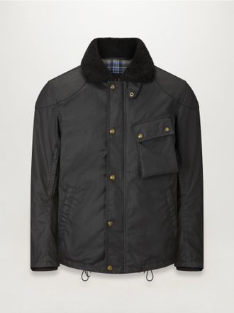 Belstaff Convoy Jacke F&uuml;r Herren Gewachste Baumwolle Schwarz 2xl
