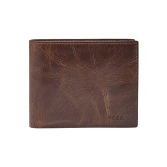 Fossil Geldb&ouml;rse f&uuml;r Herren Derrick, Leder Bifold Dunkelbraun 11,4 cm L x 2,5 cm B x 9,5 cm H ML3687201