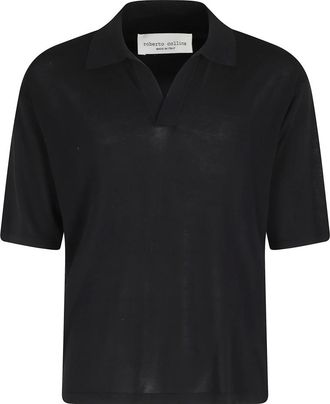 Roberto Collina Homme, Tops, Noir, Taille: M Polo MC Comfy FIT