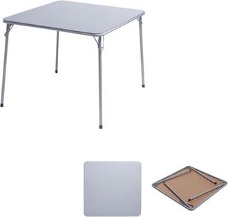 Furniture R Moderner Klapptisch 86cm, quadratischer Falttisch mit stabilem Metallgestell, vielseitig nutzbar als Beistell-, Arbeits- oder Spieletisch, platzsparen